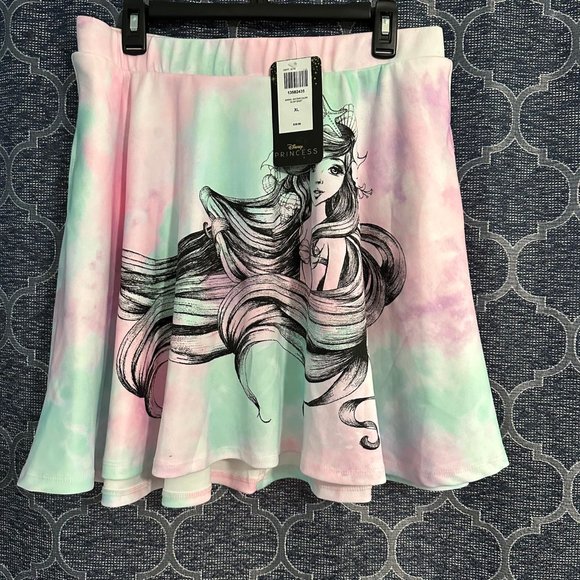 Disney | Skirts | Disney Princess Womens Xl Nwt Ariel Water Color Mini ...